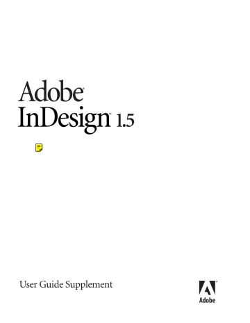 Adobe InDesign 1.5 User guide | Manualzz
